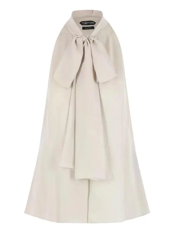 TOM FORD Bow-detail Halterneck Top - Neutrals