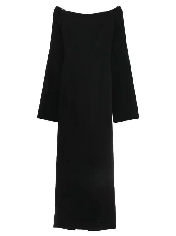 Solace London Marcella Off-shoulder Bell-sleeve Maxi Dress - Black