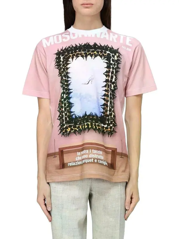 Moschino Graphic-print T-shirt - Pink