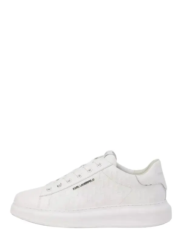 Karl Lagerfeld Kapri Monogram Embossed Sneakers - White
