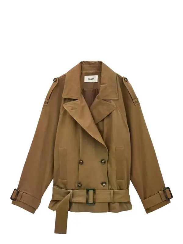 Ba&sh Winnie Belted Double-breasted Trench Coat - Brown