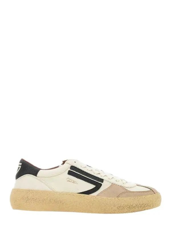 PURAAI Vintage Grained Leather Sneakers - Neutrals