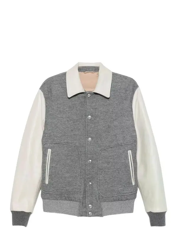 Eleventy Panelled Wool-blend Jacket - Grey