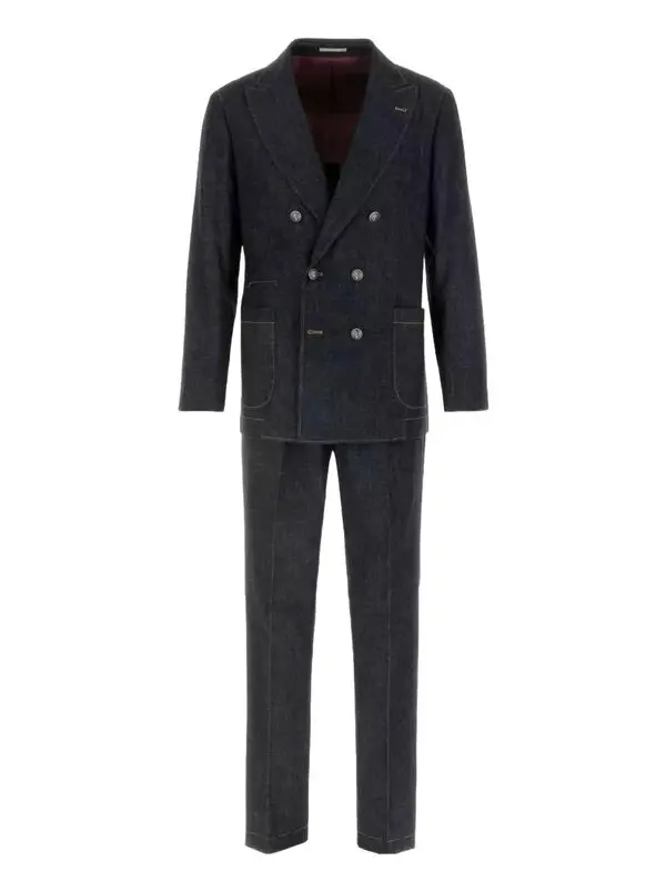 Brunello Cucinelli Double-breasted Suit - Grey