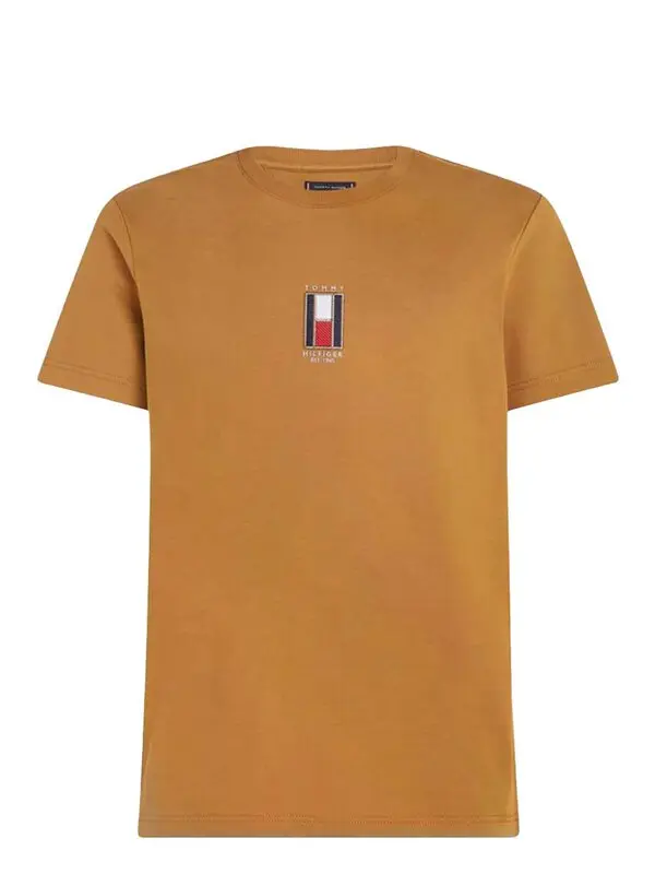 Tommy Hilfiger Logo-embroidered T-shirt - Neutrals