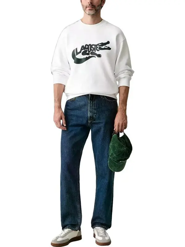 Lacoste French-made Cotton Sweatshirt - White