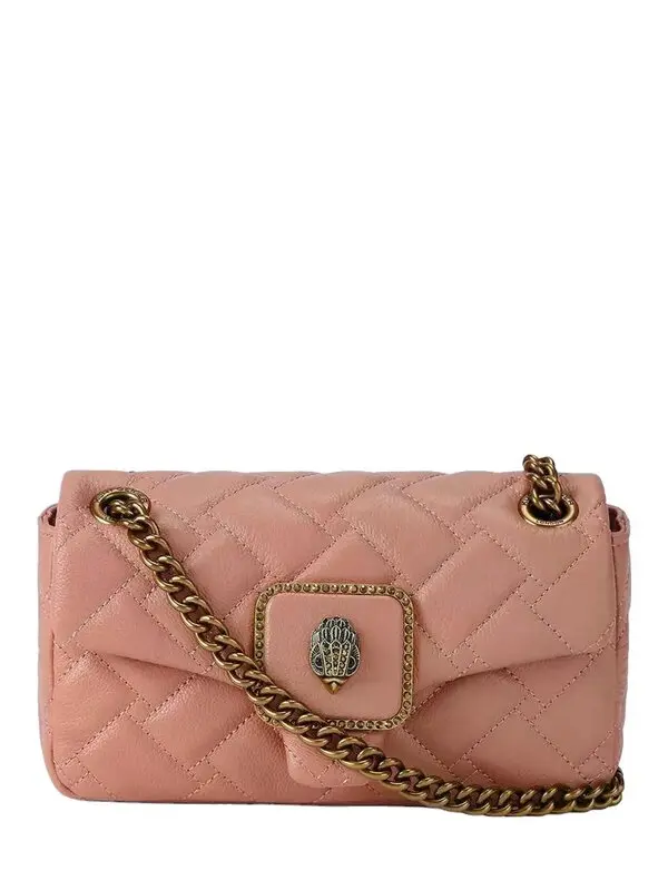 Kurt Geiger Pimlico Quilted Leather Shoulder Bag With Eagle Head Motif - Pink