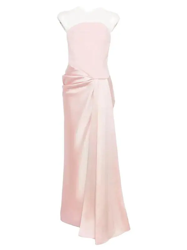 Solace London Seri Strapless Draped Maxi Dress - Pink