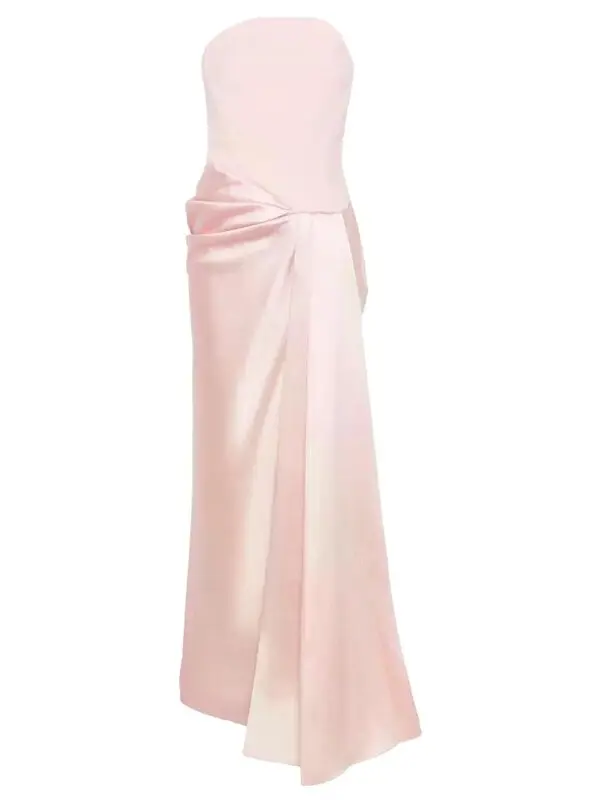 Solace London Seri Strapless Draped Maxi Dress - Pink