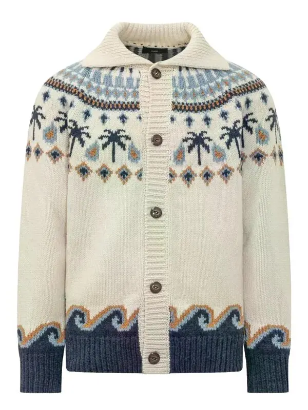 Alanui Sweet Winter Jacquard-knit Cardigan - Neutrals