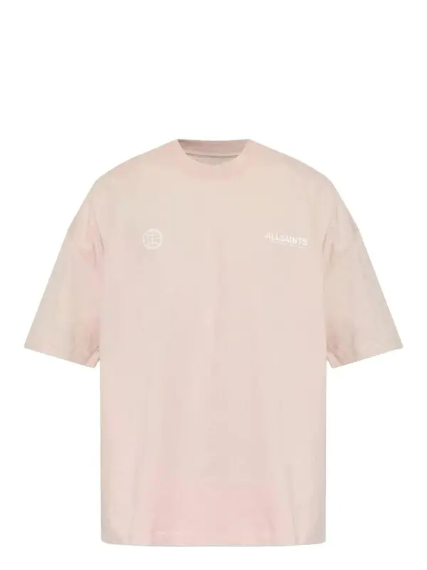 ALLSAINTS Emblem Logo-print Drop-shoulder T-shirt - Pink