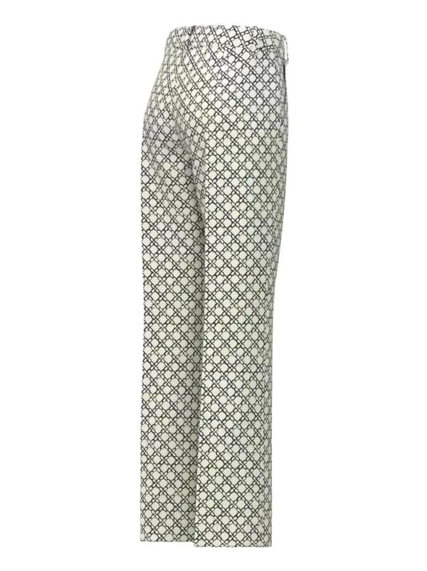 Marella Chain-link Print Straight-leg Trousers - White