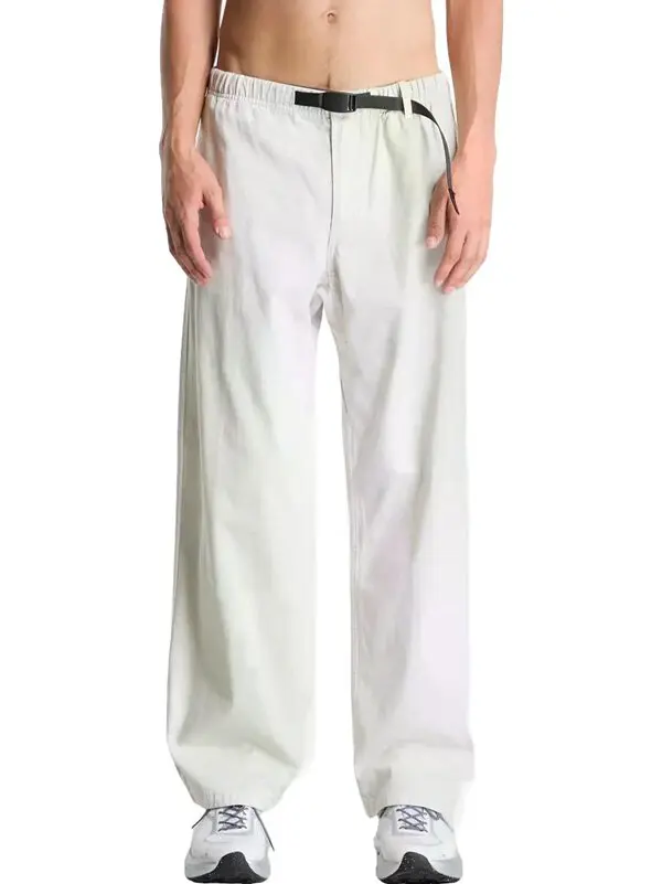 Gramicci Straight-fit Belted Trousers With Integrated Belt - Grey