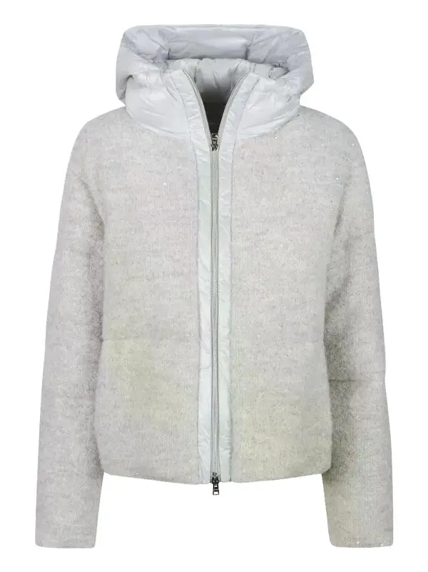 Herno Sequin-embellished Puffer Jacket - Grey