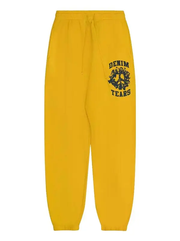 DENIM TEARS Denim U Logo-print Track Pants - Yellow