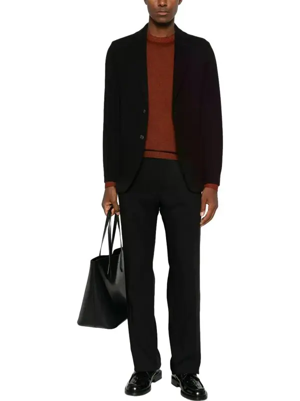 FAY Round-neck Fine Knit Sweater - Red