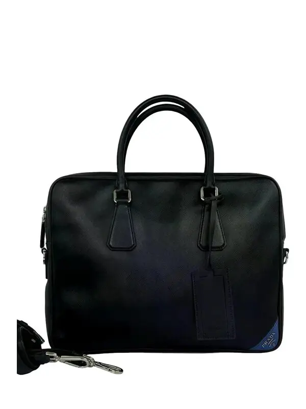 Prada 2010-2026 Saffiano Business Bag - Black