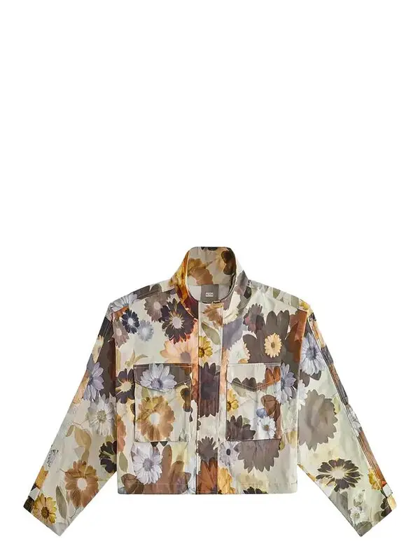 Kith Shiloh Cropped Floral Print Jacket - Grey