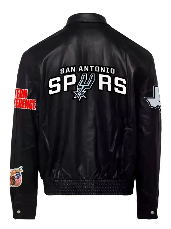 JEFF HAMILTON San Antonio Spurs Leather Jacket - Black