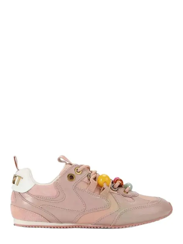 Kurt Geiger Bead Embellished Lace-up Sneakers - Pink