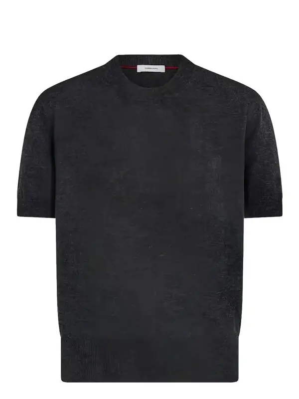 FERRAGAMO Gancini Detail Knit Top - Grey