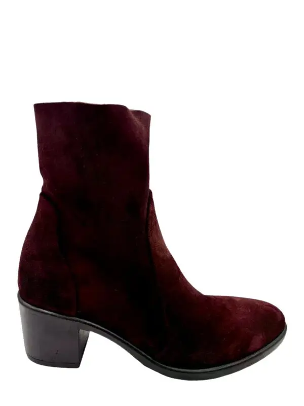 STRATEGIA SHOES Suede Ankle Boots - Red