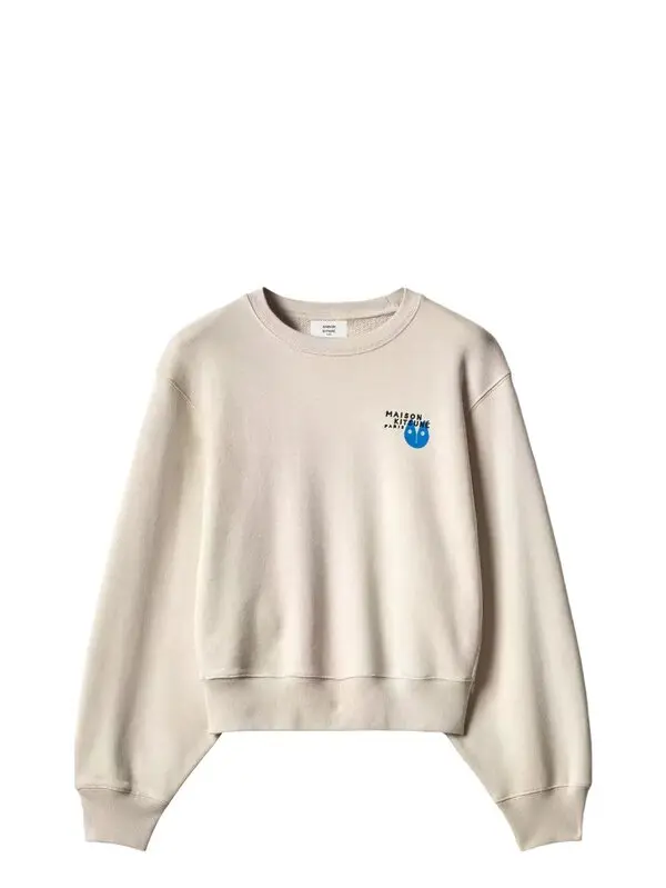 Maison Kitsuné Fortune Fox Cotton Sweatshirt - Neutrals