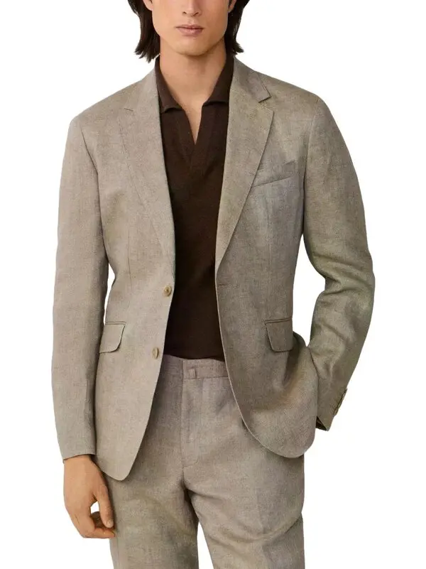 HACKETT  Delave Hopsack Blazer - Neutrals