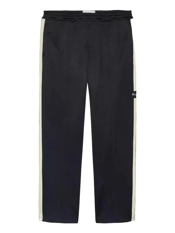 HOPEIUM Side-stripe Logo-patch Track Pants - Blue