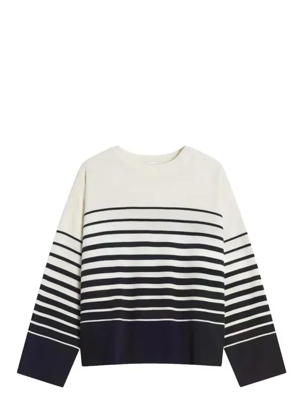 Maison Kitsuné Striped Cotton Sweater - Neutrals
