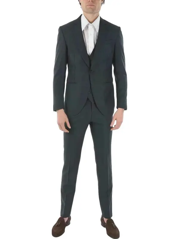Corneliani Three-piece Wool Suit - Green