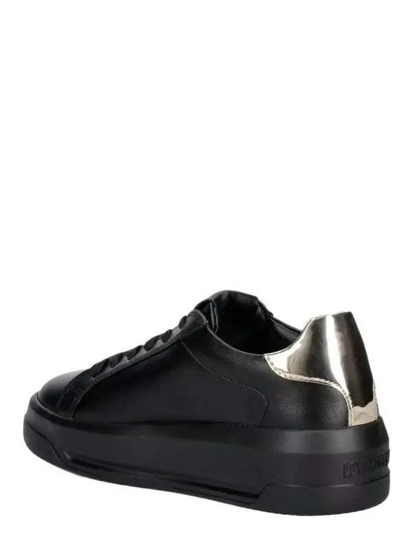 Moschino Heart Motif Logo Plaque Sneakers - Black
