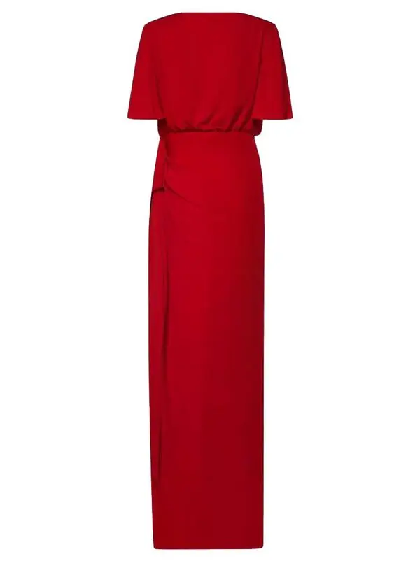 Valentino Garavani Draped-detail Silk Dress - Red