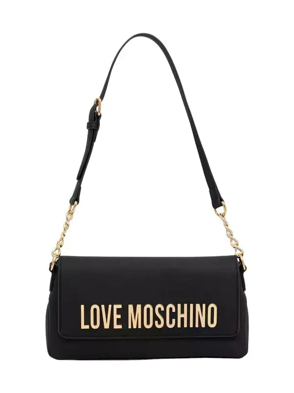 Moschino Logo-lettering Chain-link Tote Bag - Black