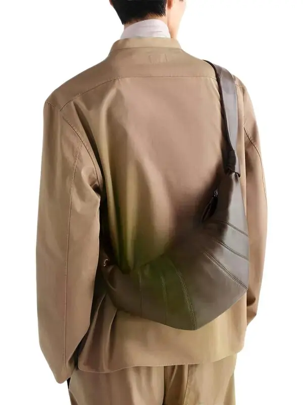 LEMAIRE Medium Croissant Bag In Leather - Brown