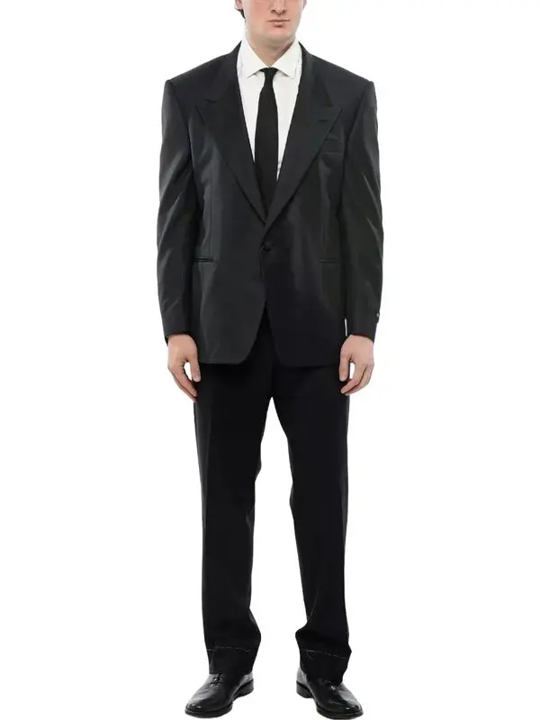 Corneliani Peak-lapel Virgin Wool Jacket - Black