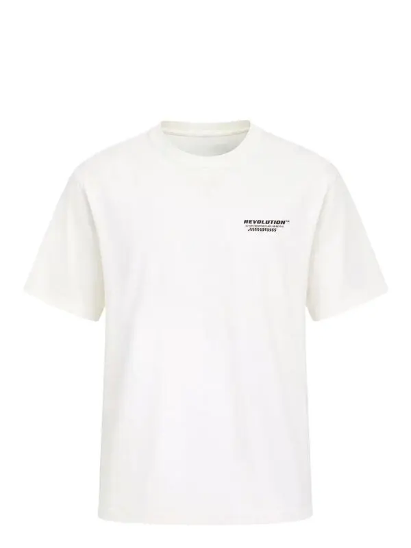 REVOLUTION NOW Graphic-print Crew-neck T-shirt - White