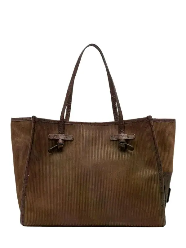 GIANNI CHIARINI Marcella Corduroy-effect Tote Bag - Brown