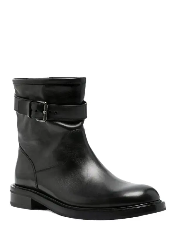 Church's Buckled Leather Ankle Boots - Black
