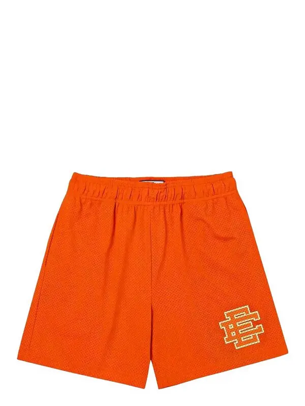 ERIC EMANUEL Basic Logo-print Mesh Shorts - Orange