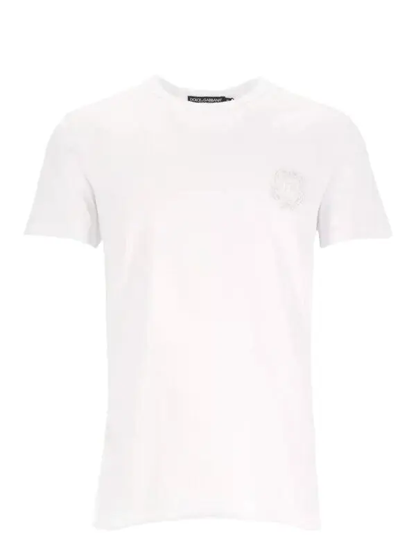 Dolce & Gabbana Logo-embroidered T-shirt - White