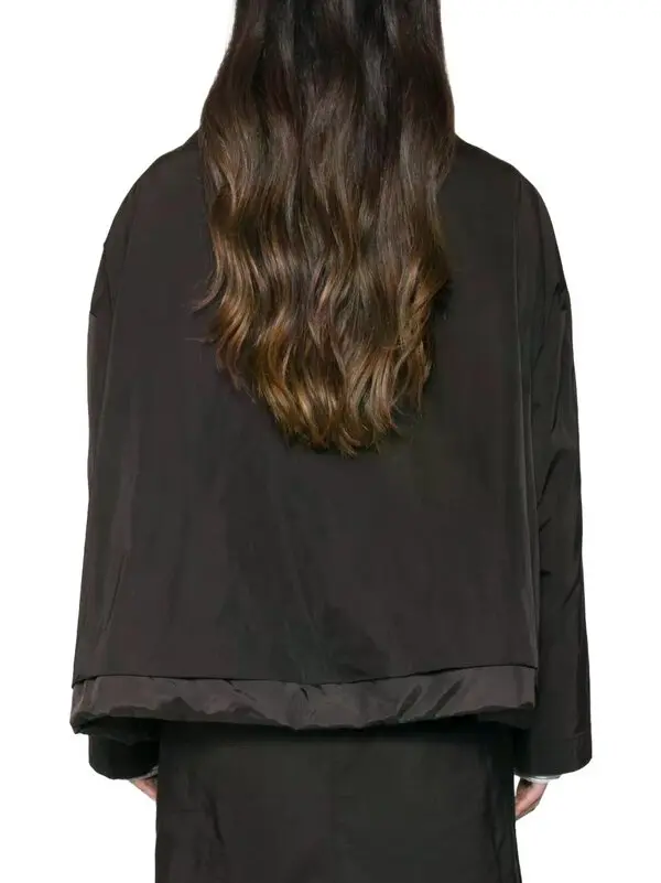 Carven Pearl Pendant Funnel-neck Raincoat - Brown