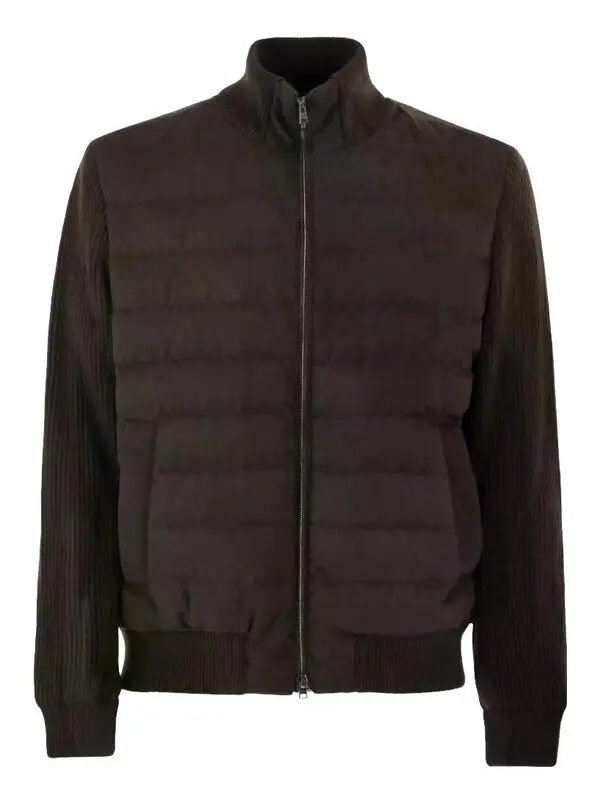 Herno Quilted-knit Padded Jacket - Brown