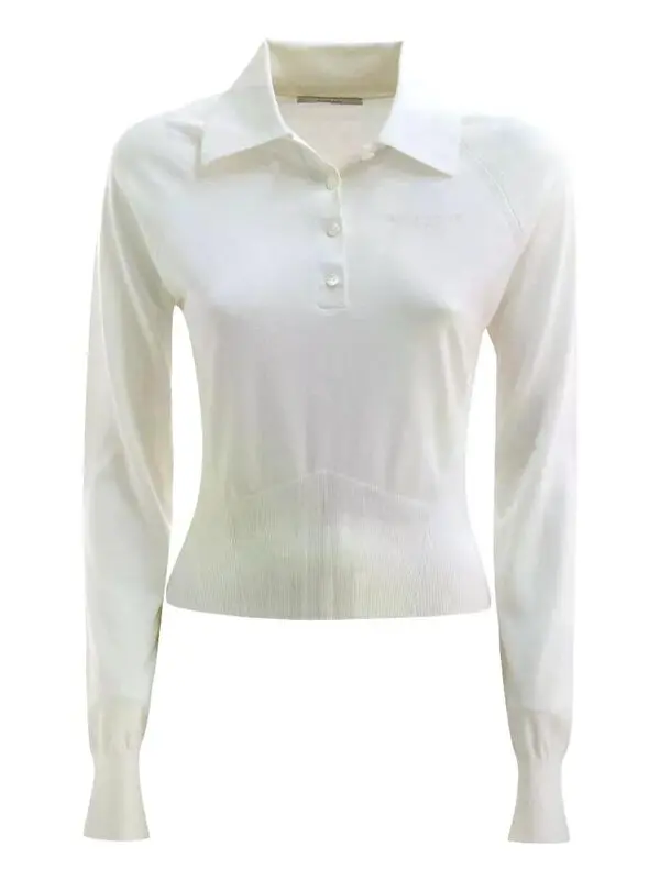 Givenchy Polo In Cotton And Silk - White