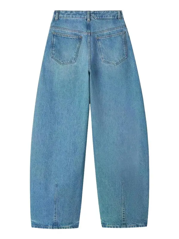 Jacquemus Pleated Detail Faded Effect Jeans - Blue