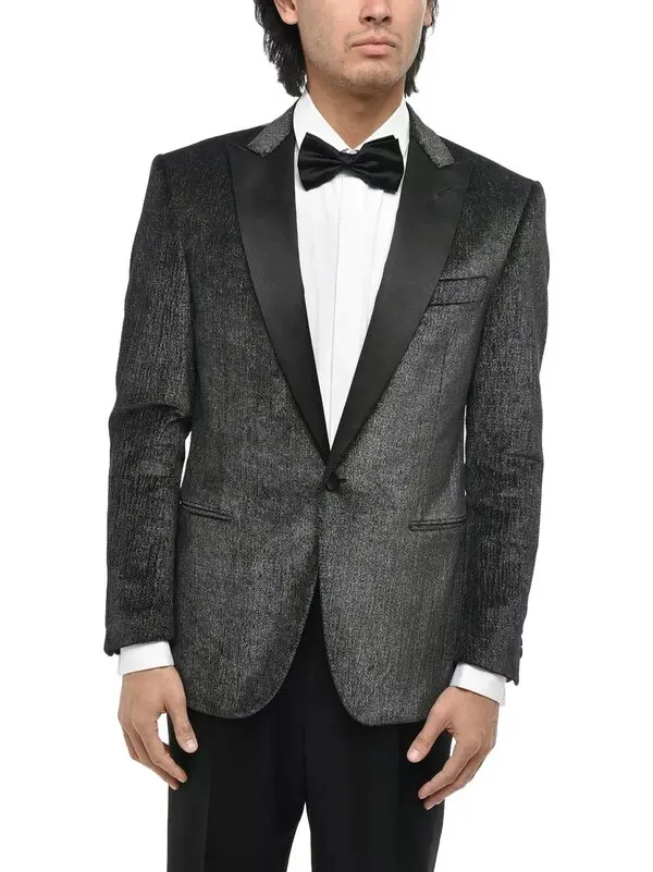 Corneliani Velour Lurex Blazer - Grey