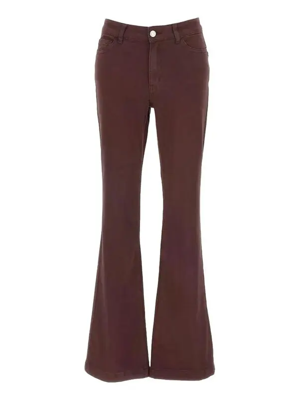 ELENA MIRÒ Flare Leg Five-pocket Jeans - Red