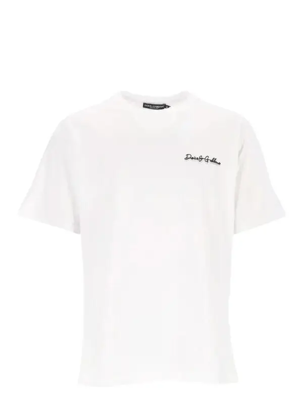 Dolce & Gabbana Logo-embroidered T-shirt - White