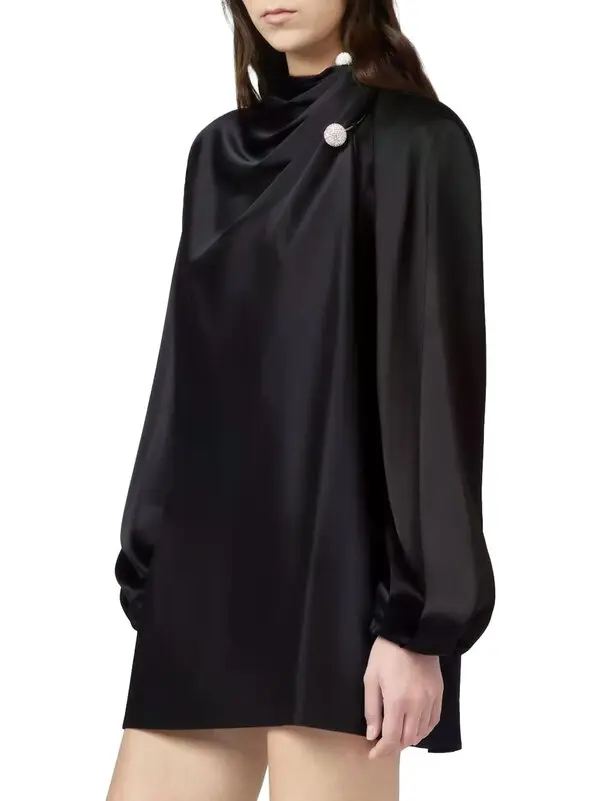 Giuseppe Di Morabito Draped Crystal-embellished Mini Dress - Black