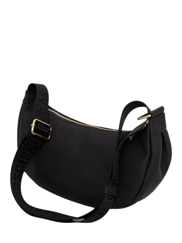 Moschino Logo-plaque Shoulder Bag - Black